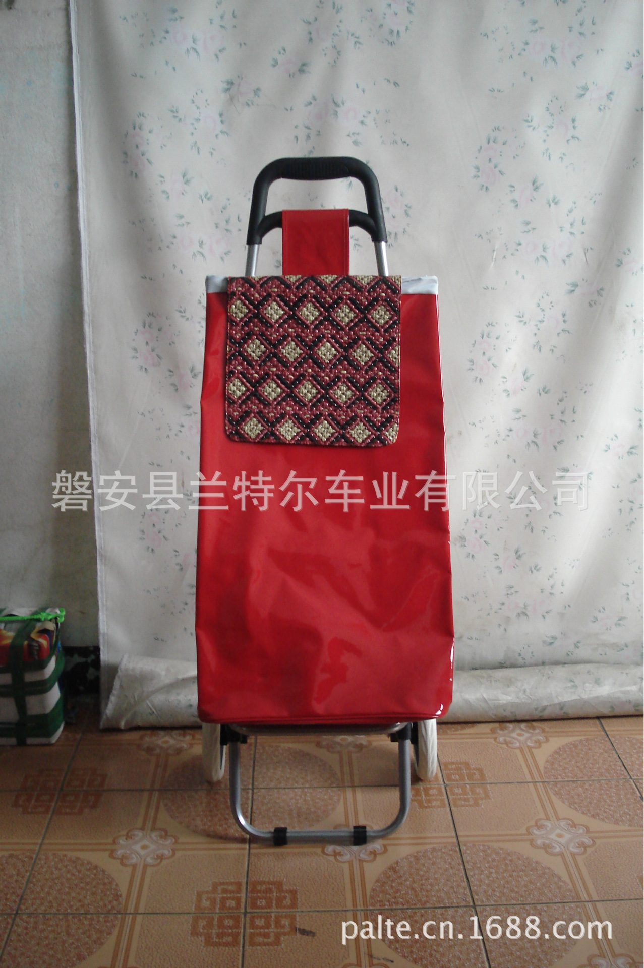 供应时尚绗缝购物车、法式购物袋、PVC购物车、超市购物车、拉杆-阿里巴巴