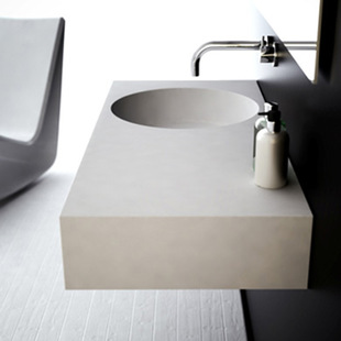 人造石洗手盆 卫生间挂墙式洗脸盆简约大气台上盆厂家批发BS-8417-阿里巴巴