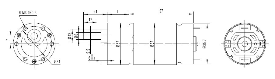 智能机器GB37Y555直流减速电机GA37-555售货机减速齿轮箱马达-阿里巴巴