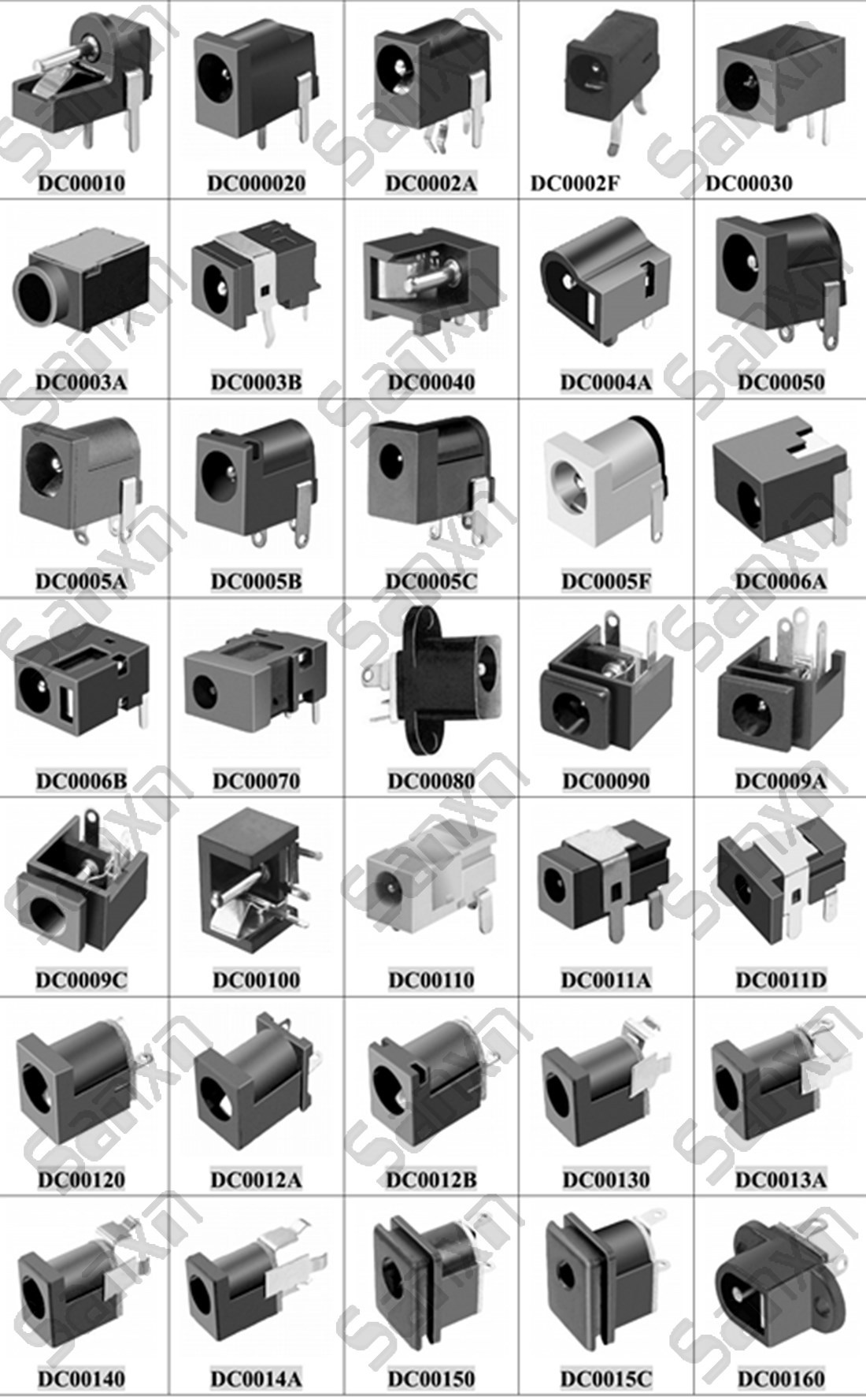 DC022电源插座DC12V插座DC母座5.5*2.1MM 充电插座 插口交流插座-阿里巴巴