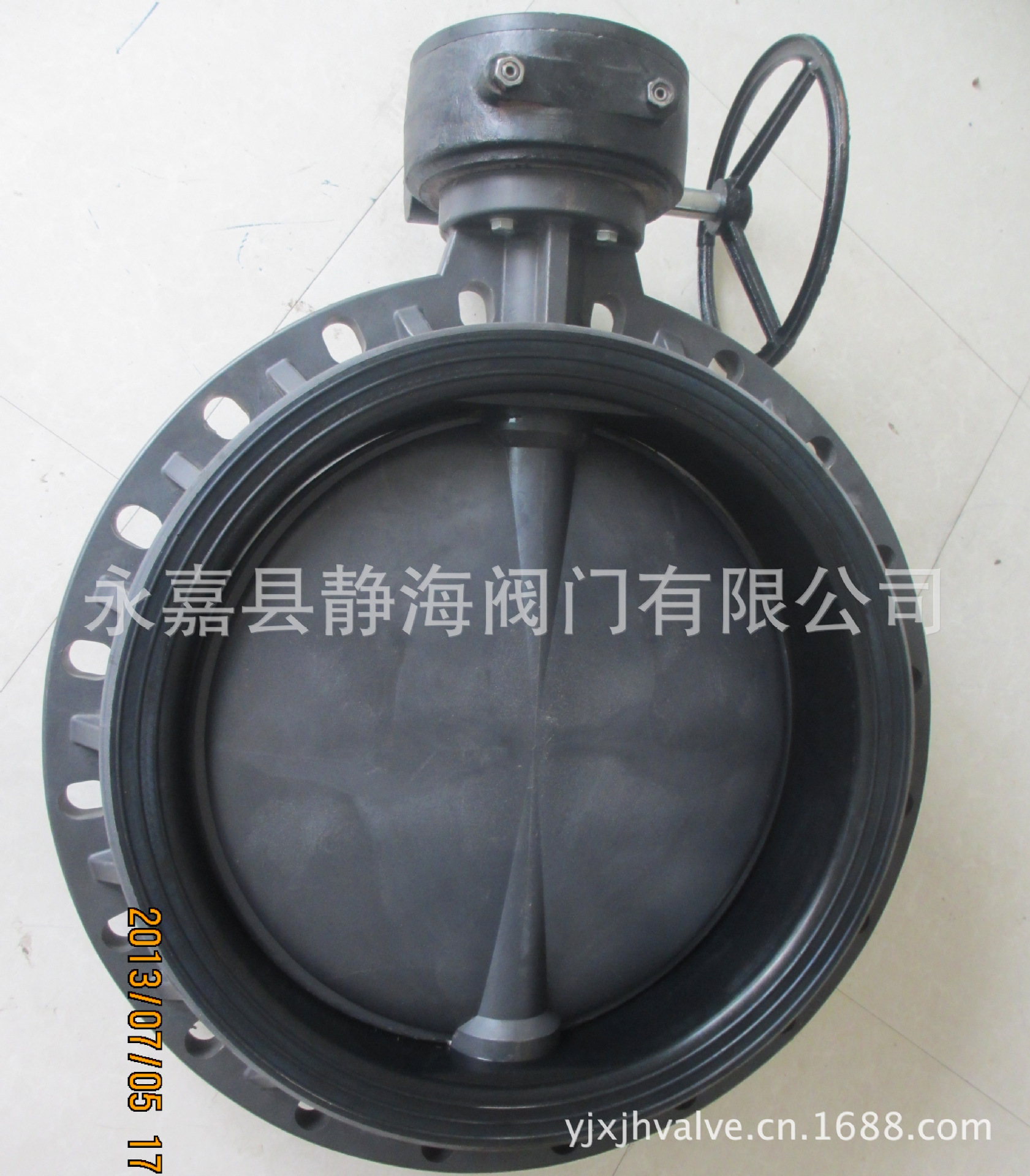 厂家直销D371X-10S型涡轮对夹FRPP塑料蝶阀 - 阀批发网