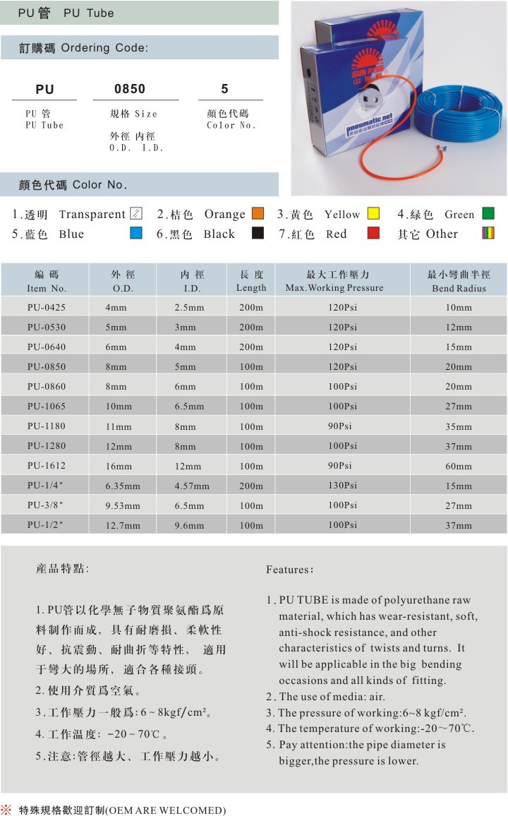 台湾正品山耐斯PU气管6*4广东尼尔森原装PU0640-阿里巴巴