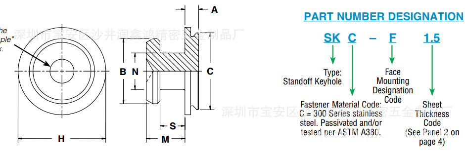定位销SKC-F1.5支撑卡柱 微型定位间隔柱PEM标准厂家现货供应-阿里巴巴