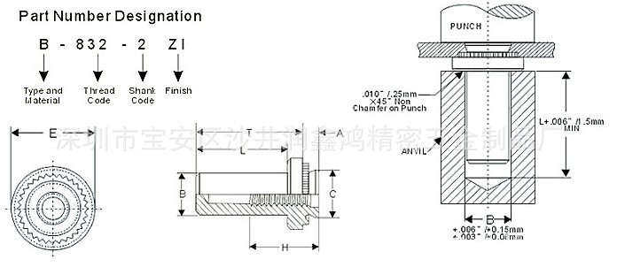 密封螺柱BS-M4-1防水螺母 盲孔压铆螺母柱-阿里巴巴