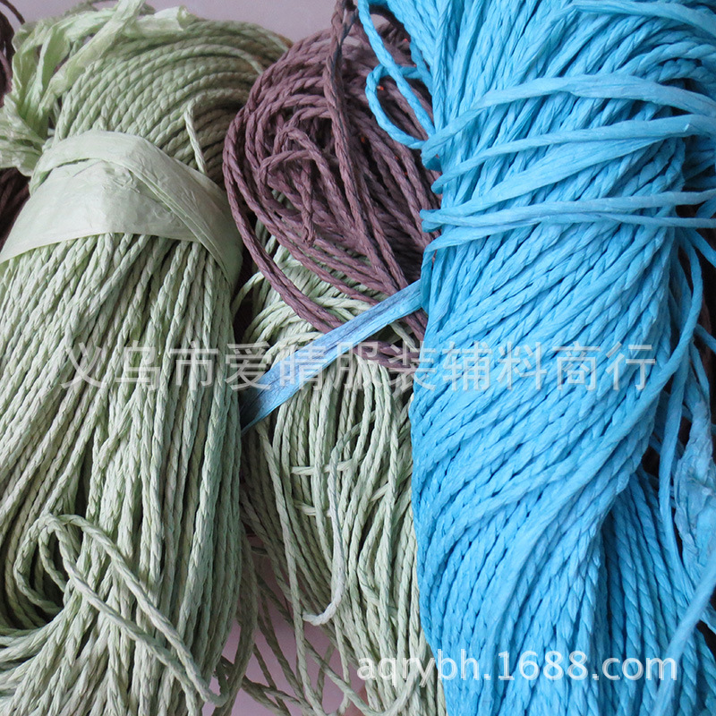 1.5mm2mm纸绳双股两色双色牛皮纸纸绳工艺花藤纸纺织辅料厂家直供-阿里巴巴