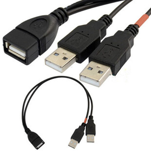 USB2.0线 Y型线 USB一分二线 USB2.0 AF/2*AM USB一母分公两线-阿里巴巴