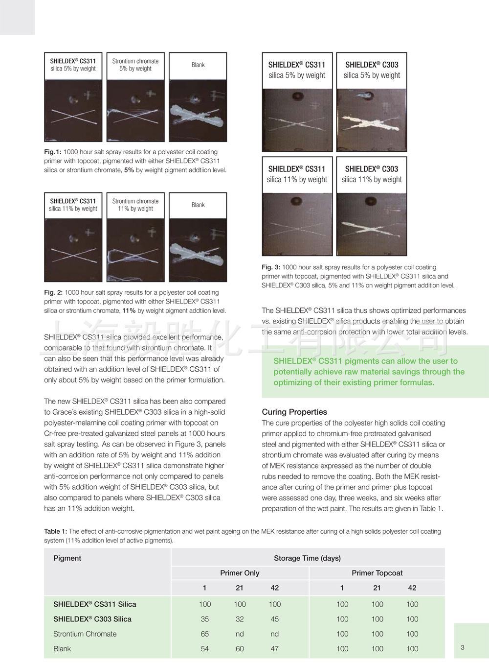 供应美国格雷斯防锈颜料SHIELDEX CS311（C303升级换代品）-阿里巴巴