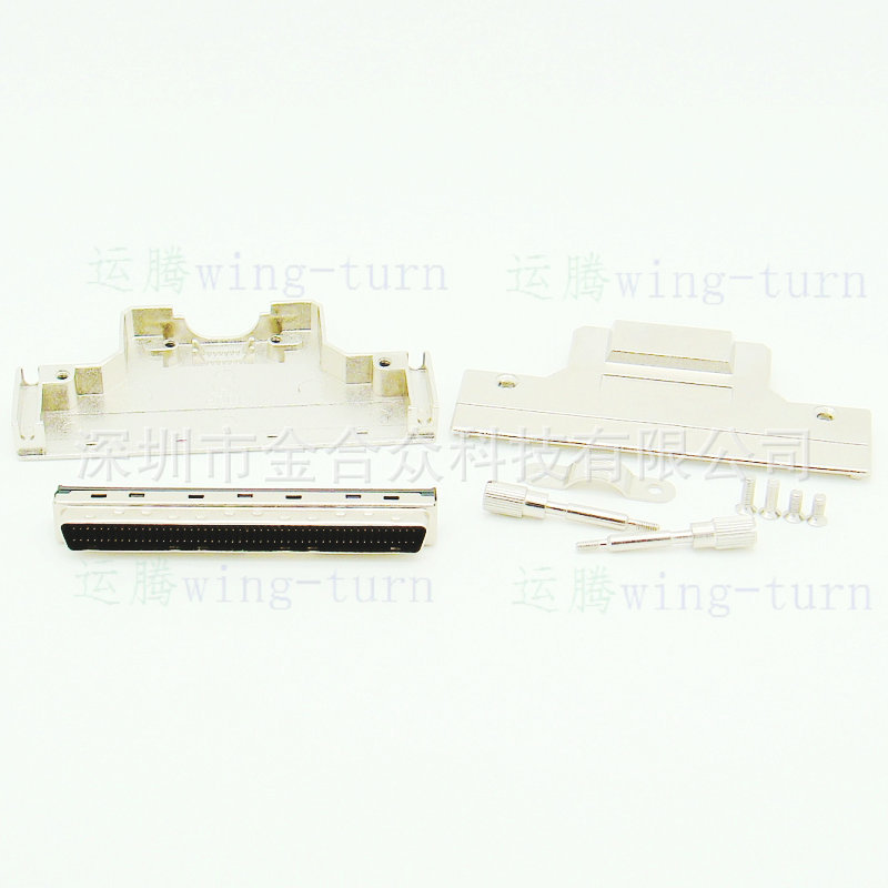 运腾 MD100M-AS SCSI 连接器 铁壳式 100芯焊线线公头 线缆插头-阿里巴巴