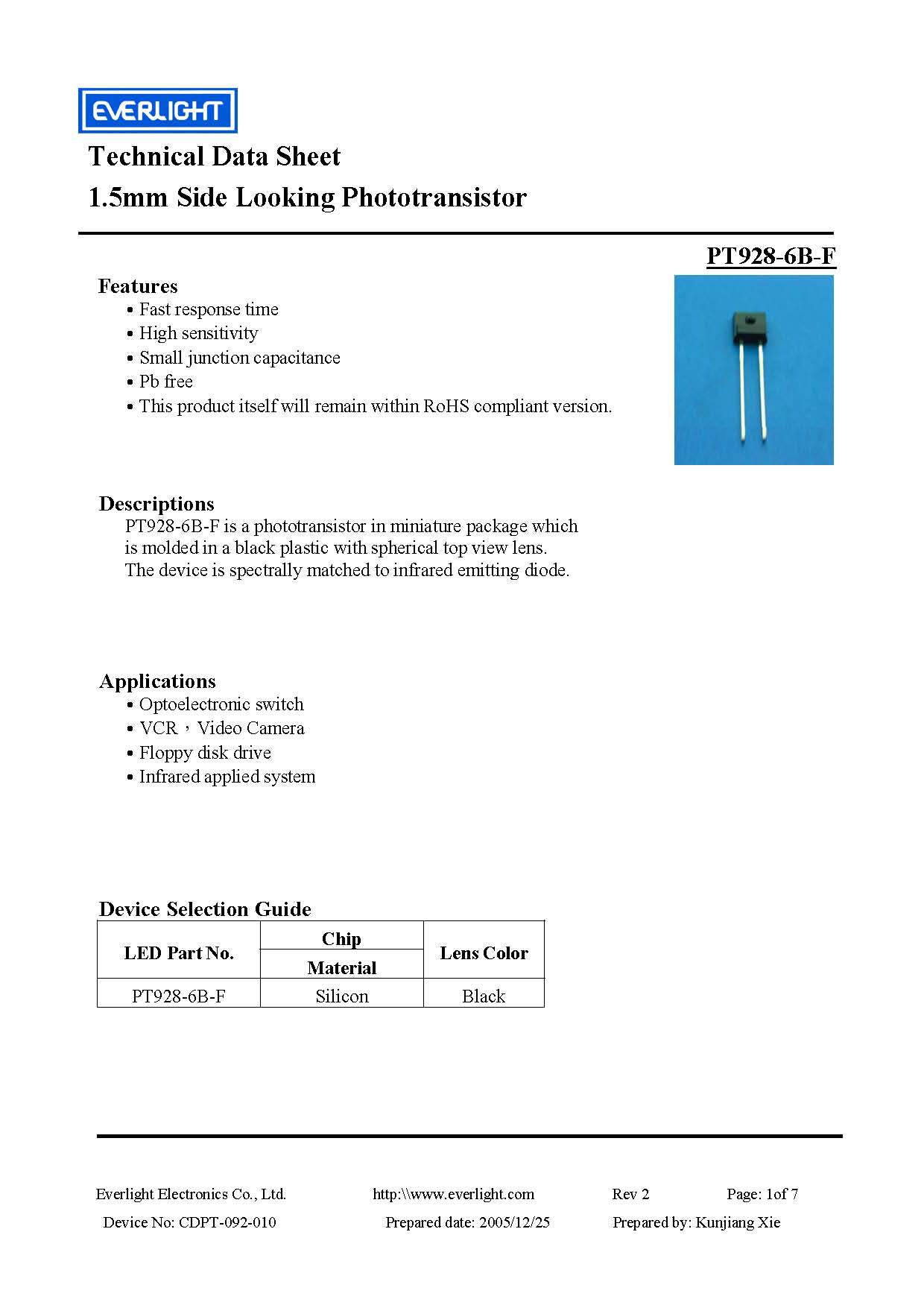 亿光PT928-6B红外接收管 940NM方形接收管 扫地机用红外对管 现货-阿里巴巴