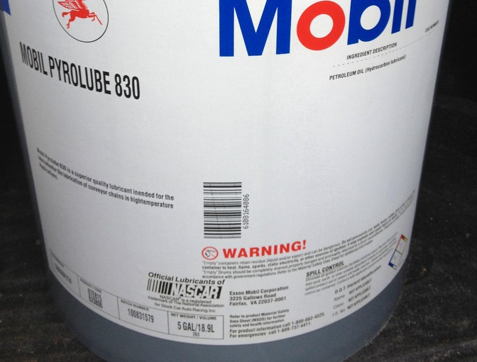 美孚 派路 高温链条油 Mobil Pyrolube 830 18.9L/桶 - 油品批发网