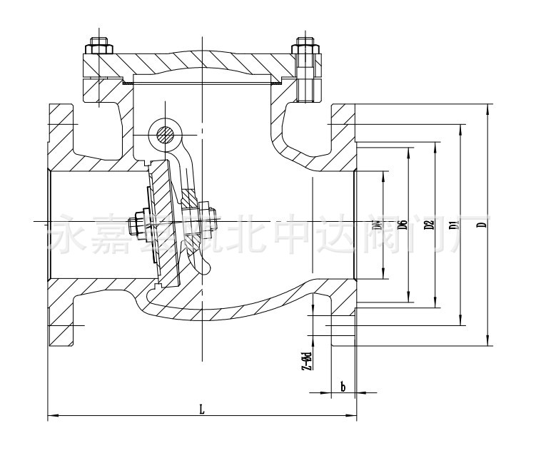H44F-16P CF8/304不锈钢旋启式止回阀-阿里巴巴