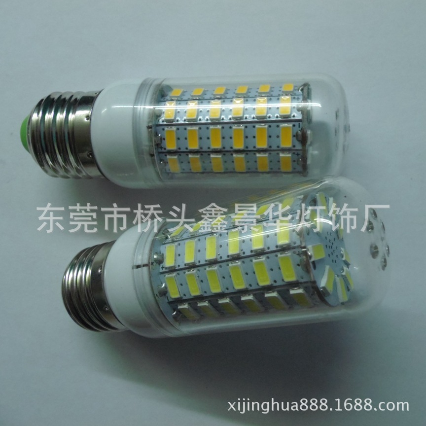LED玉米灯 5730 69珠 6W 透明罩玉米灯 E27 E14室内散热罩玉米灯-阿里巴巴