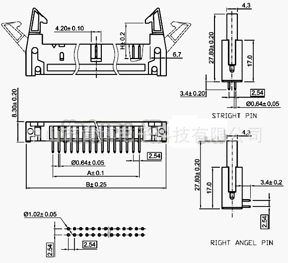 台湾正凌/nextron DC2-10P-64P 弯脚 卡扣牛角座-阿里巴巴
