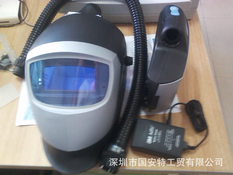 3M 9002V电动送风式自动变光面罩 466670电动送风面罩 3M电焊头盔-阿里巴巴
