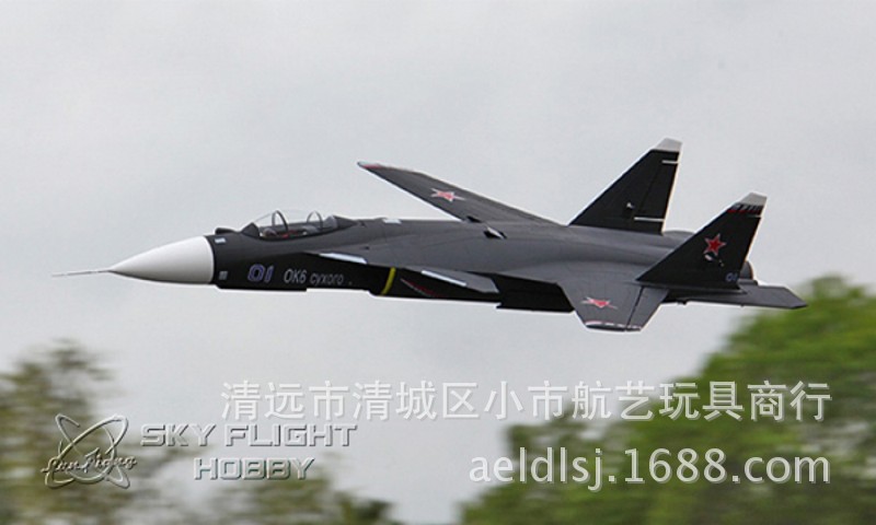 大型固定翼双涵道遥控飞机 苏SU-47 “金雕式”战斗机 收放起落架-阿里巴巴
