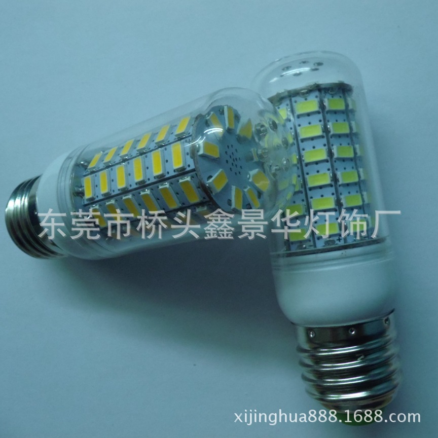 LED玉米灯 5730 69珠 6W 透明罩玉米灯 E27 E14室内散热罩玉米灯-阿里巴巴