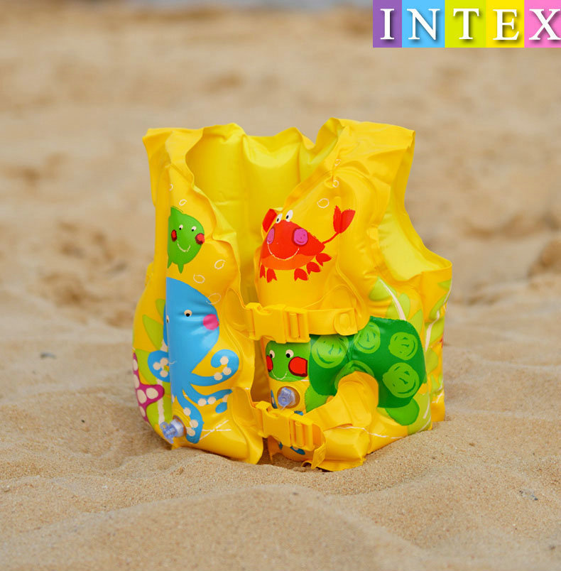 INTEX 59661儿童游泳圈 趣味鱼背心救生衣救生圈-阿里巴巴