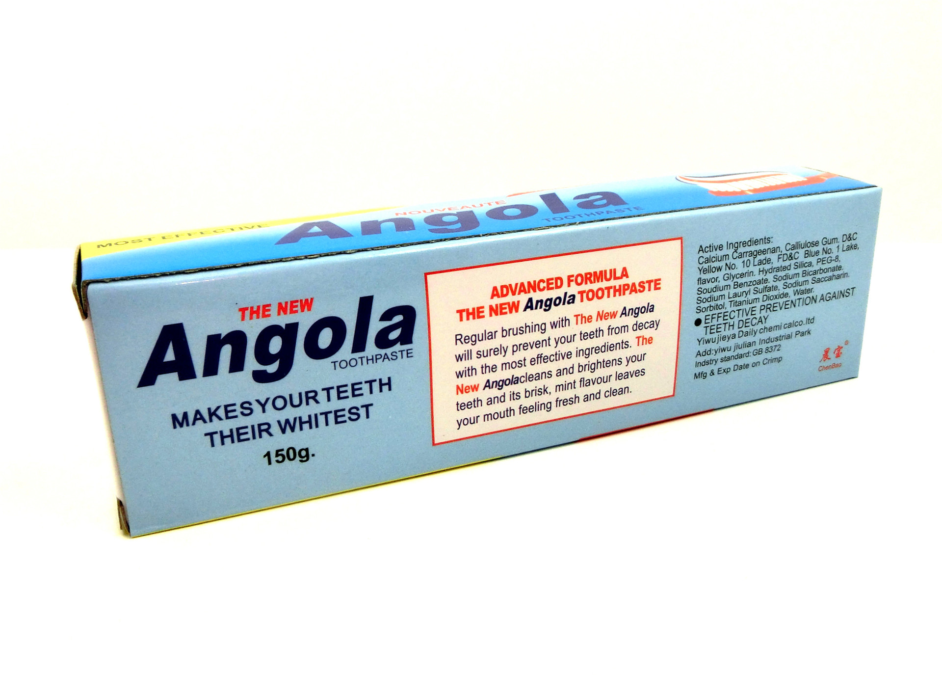 英文说明150g 牙膏angola带牙刷 toothpaste 安哥拉 外贸出口-阿里巴巴