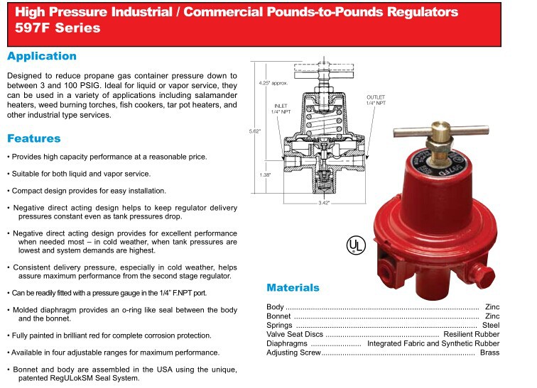 美国REGO液化气减压阀597FB/597FC燃气减压阀原装进口-阿里巴巴