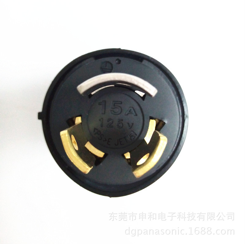 AMERICAN DENKI美国电机工业插头3112R/3114R公母插座15A125V黑色-阿里巴巴
