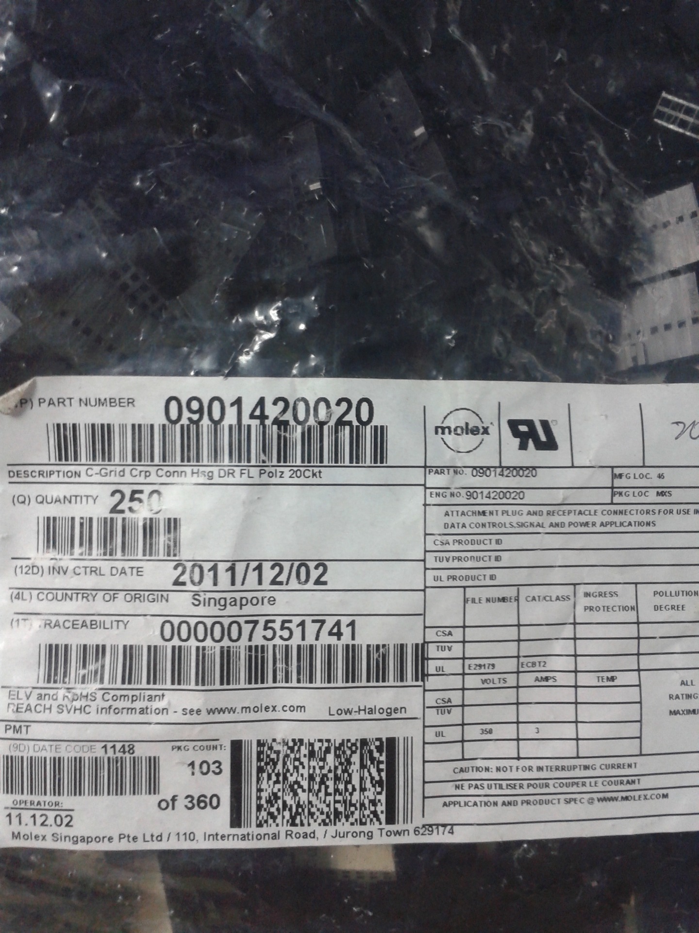 现货供应 MOLEX 901420020 90142-0020-阿里巴巴