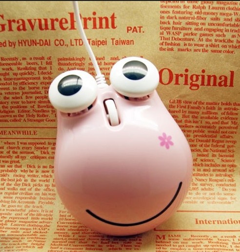 可爱卡通造型鼠标 创意可爱女生大爱青蛙造型有线鼠标USB光电鼠标-阿里巴巴