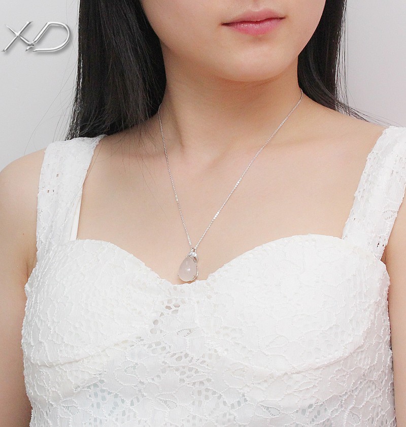 XD DIY饰品空托 925银吊坠空托 玉石托diy 首饰镶嵌空托 水滴形托-阿里巴巴