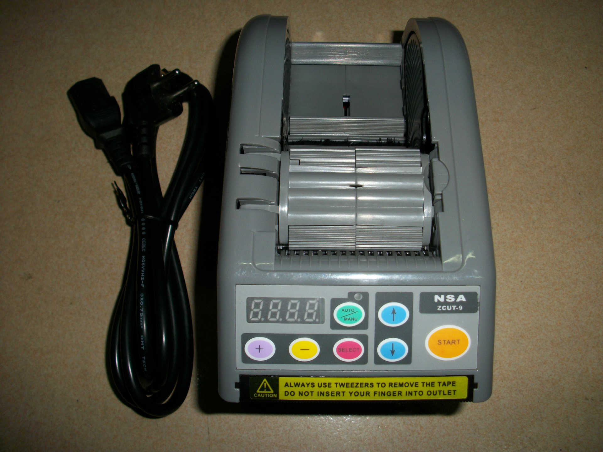 NSA ZCUT-9胶纸机 6~60mm封箱胶纸机 同进可切两卷胶带切割机-阿里巴巴