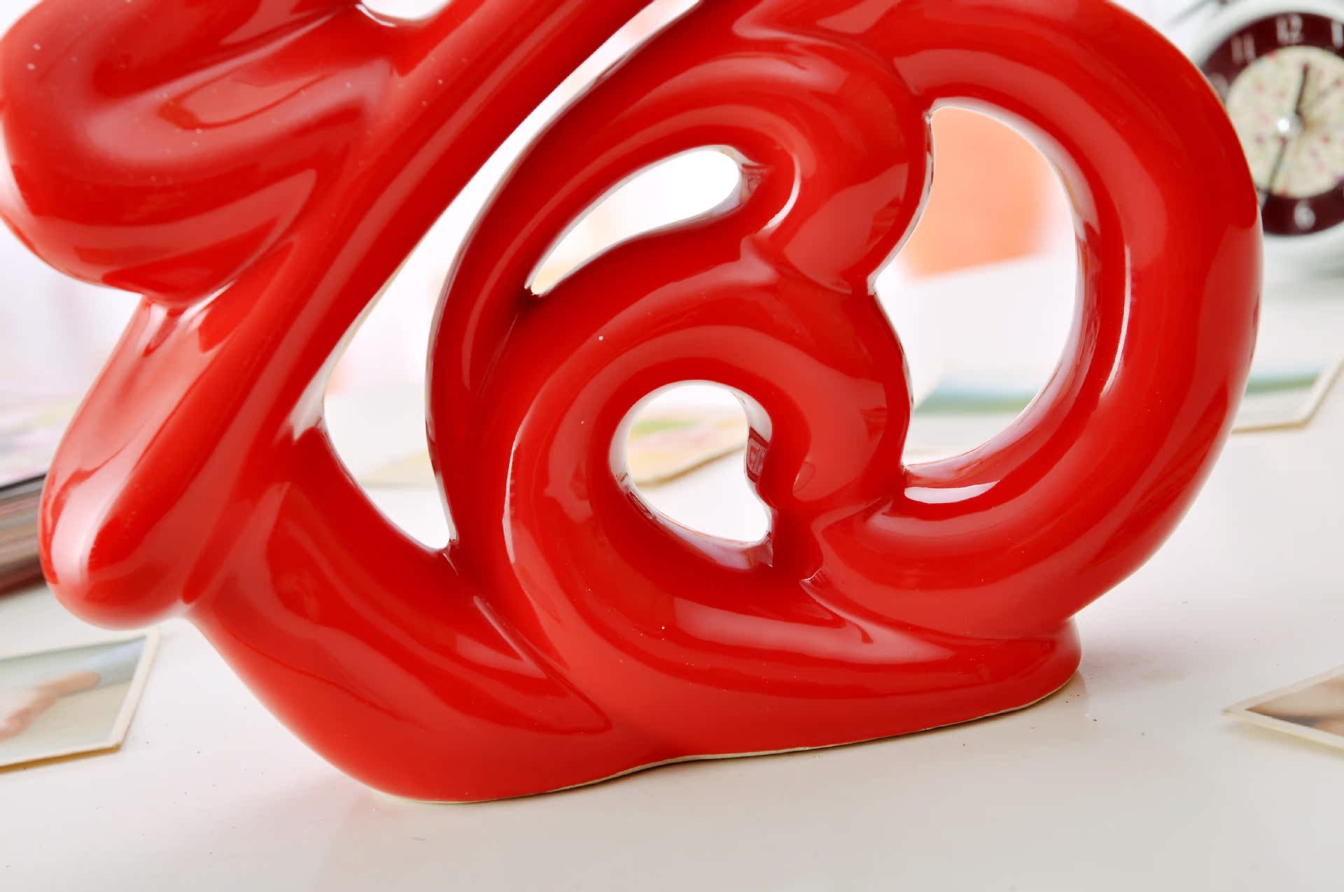 景德镇陶瓷 客厅装饰品 家居摆设品 红福摆件 礼品-阿里巴巴