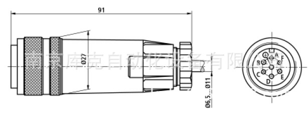 力士乐7芯比例阀插头00021267-阿里巴巴