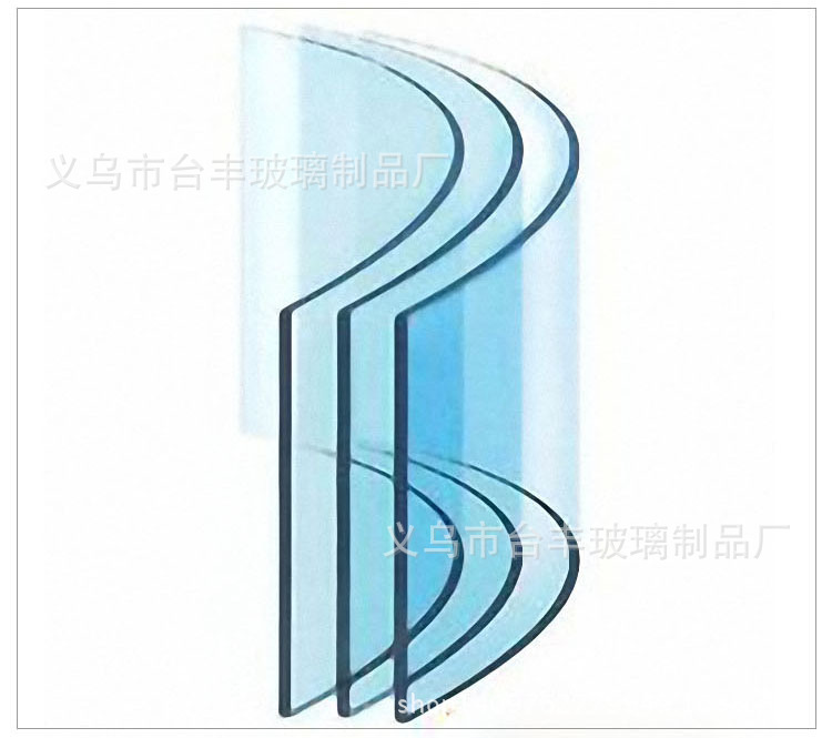 玻璃深加 工厂供应异形弯曲热弯玻璃定 制 弧形弯钢化玻璃定 做-阿里巴巴