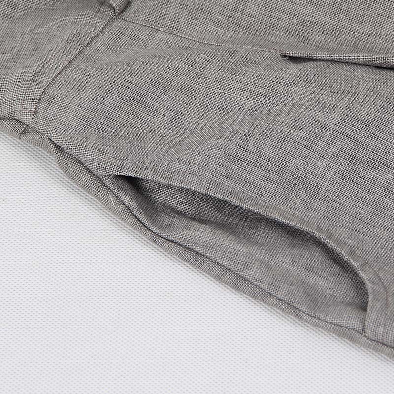 Юбки : Классическая юбка в складку средней длины из льна