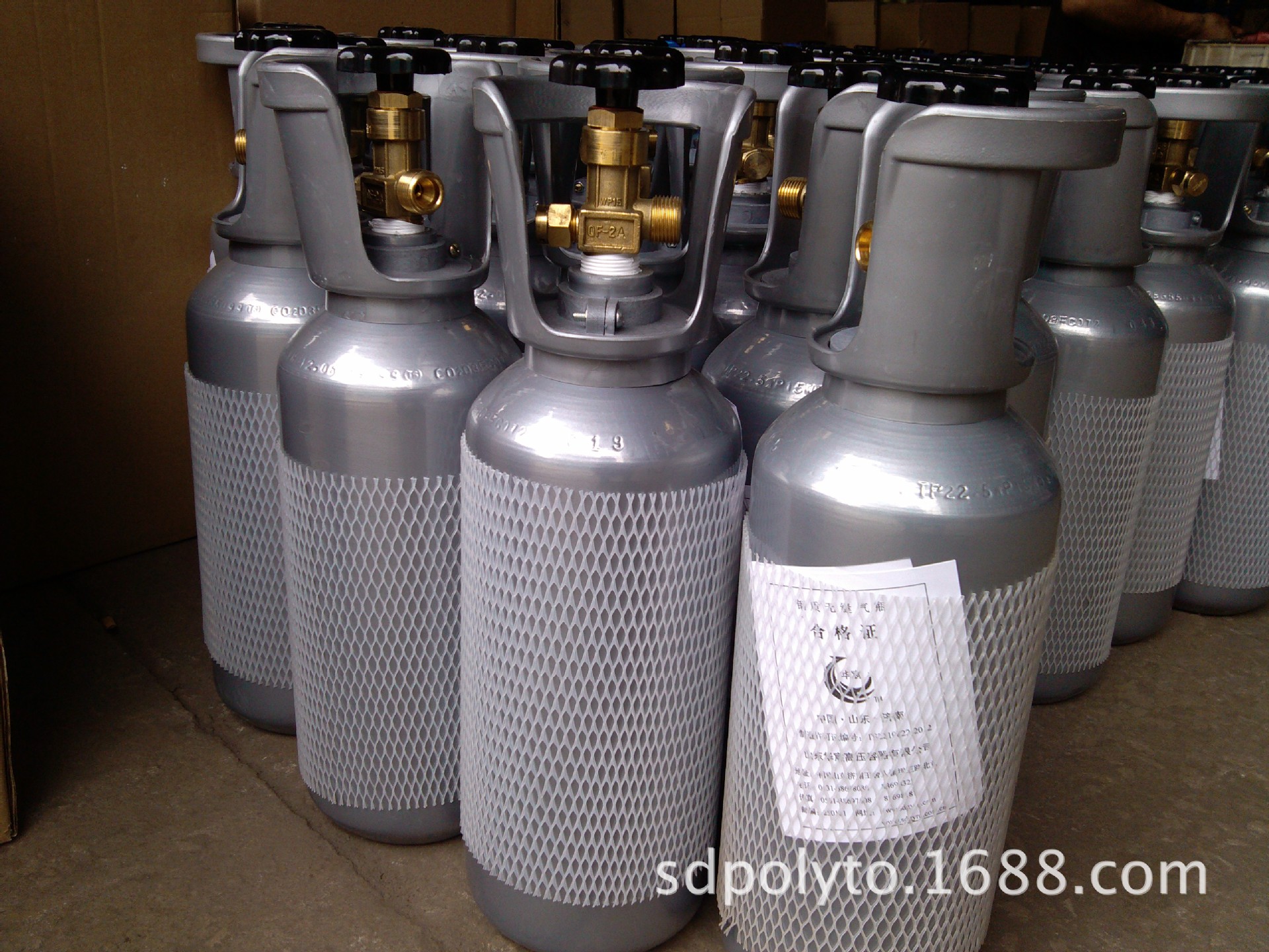 产地】钢瓶 银灰色 QF-2A阀门 气瓶 4L 二氧化碳-阿里巴巴