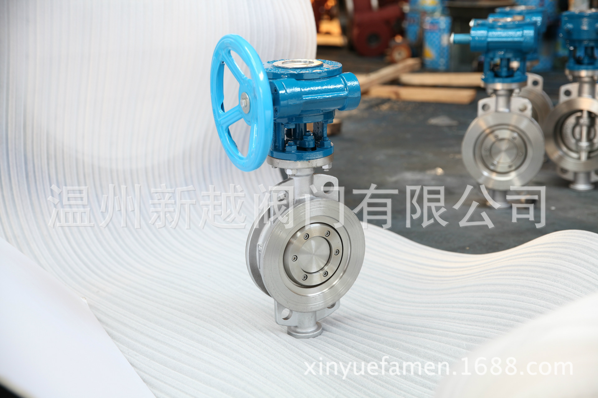 金属硬密封不锈钢对夹蝶阀 D373W-16P DN50涡轮对夹不锈钢蝶阀