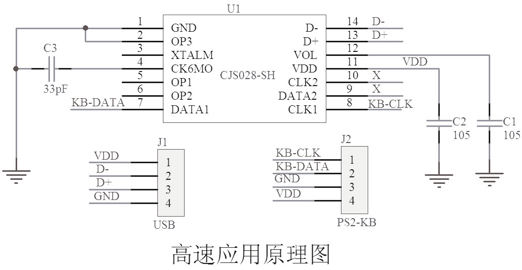USB转PS2,USB TO PS2,CJS028-SH芯片-阿里巴巴