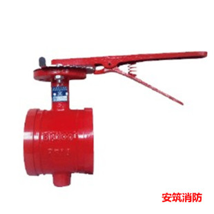 软密封沟槽对夹式手柄蝶阀D81X-10/16 DN65-150-阿里巴巴