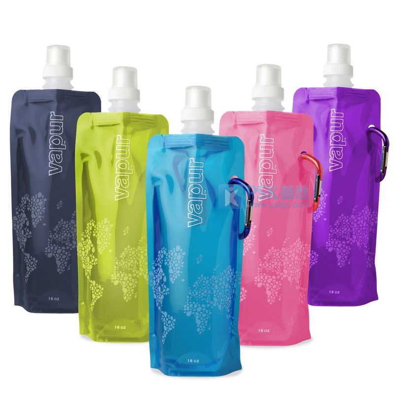 折叠水袋东莞生产厂家 登山旅行折叠水袋 480ML运动防呛水水囊袋 - 办公批发网