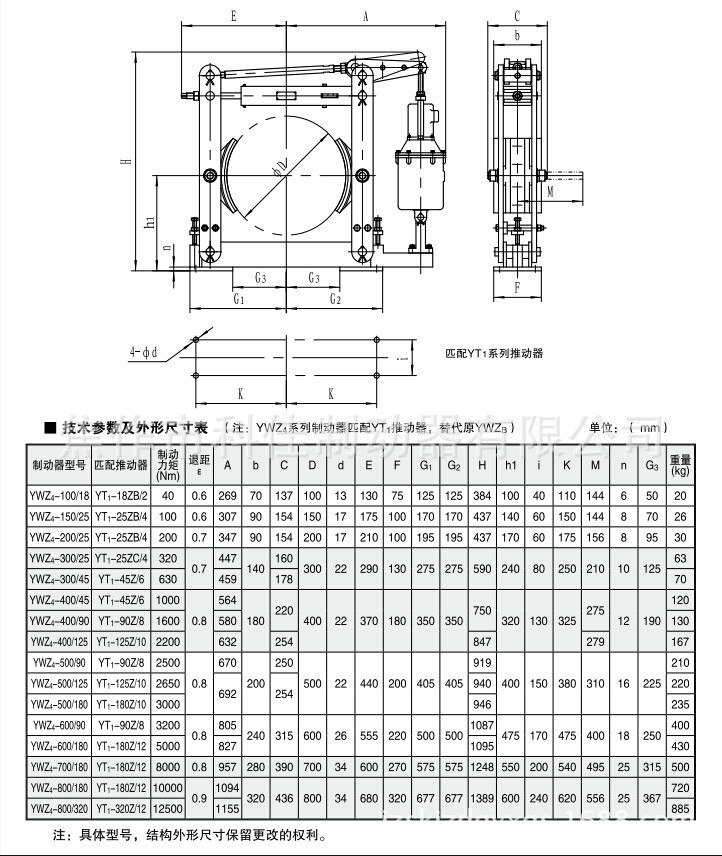 YWZ-400/90 YWZB-400/90 YWZ4-400/90液压制动器-阿里巴巴