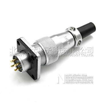 WEIPU 威浦 WS16 4芯 航空插头 法兰插座 开孔16mm WS16K4Z J4TQ-阿里巴巴