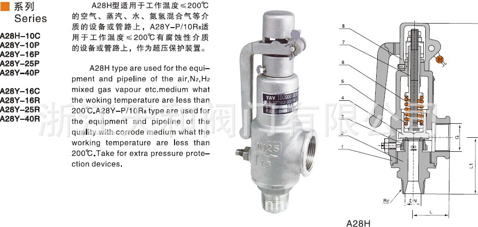 【黄铜安全阀】A28W-16T 弹簧全启式安全阀 厂家直销 带手柄-阿里巴巴