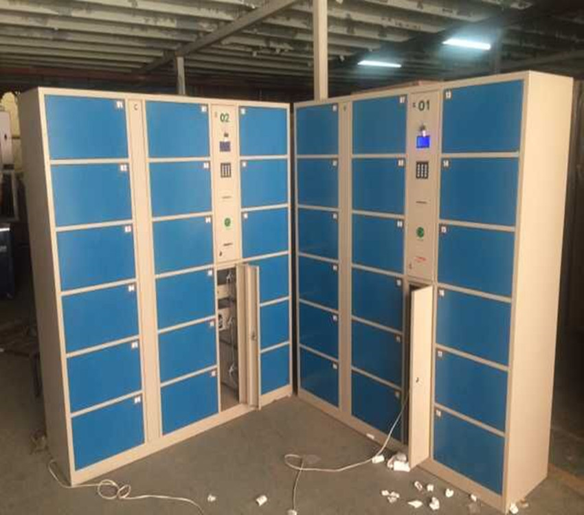 24门指纹柜 密码柜 IC柜 条码柜 人脸识别柜 寄存柜 超市存包柜 - 办公批发网