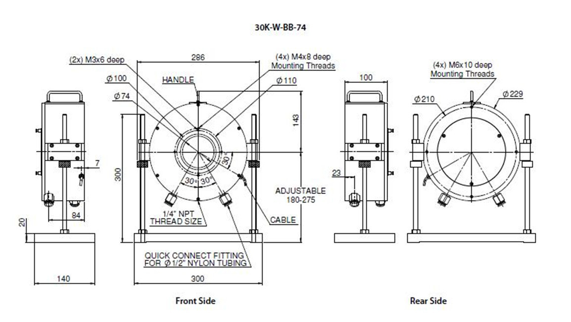 高功率热探头以色列OPHIR 热电堆探头30K-W-BB-74-阿仪网