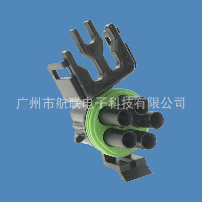 现货/DELPHI 12034342 圆形4孔防水黑色连接器 德尔福接插件正品-阿里巴巴