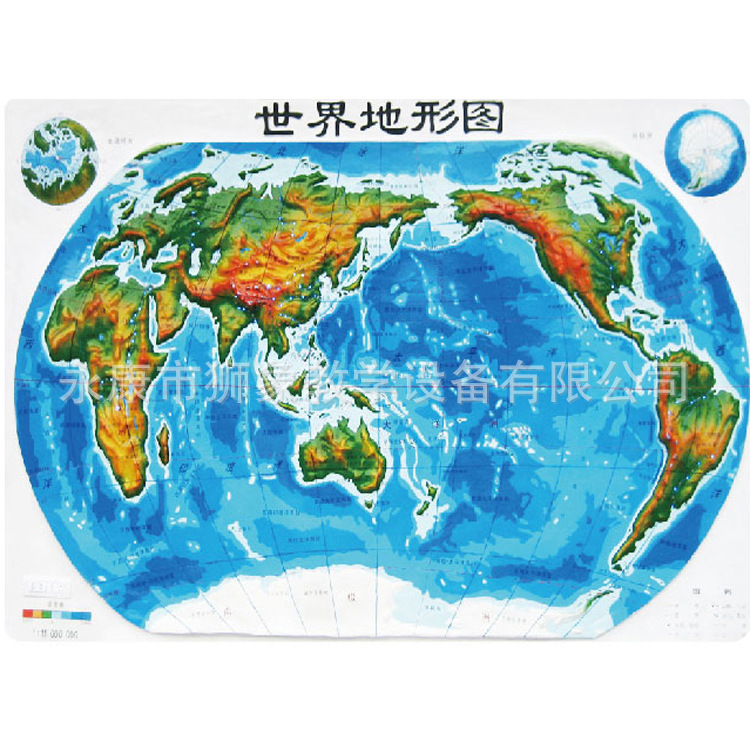 全世界地形图-千图网