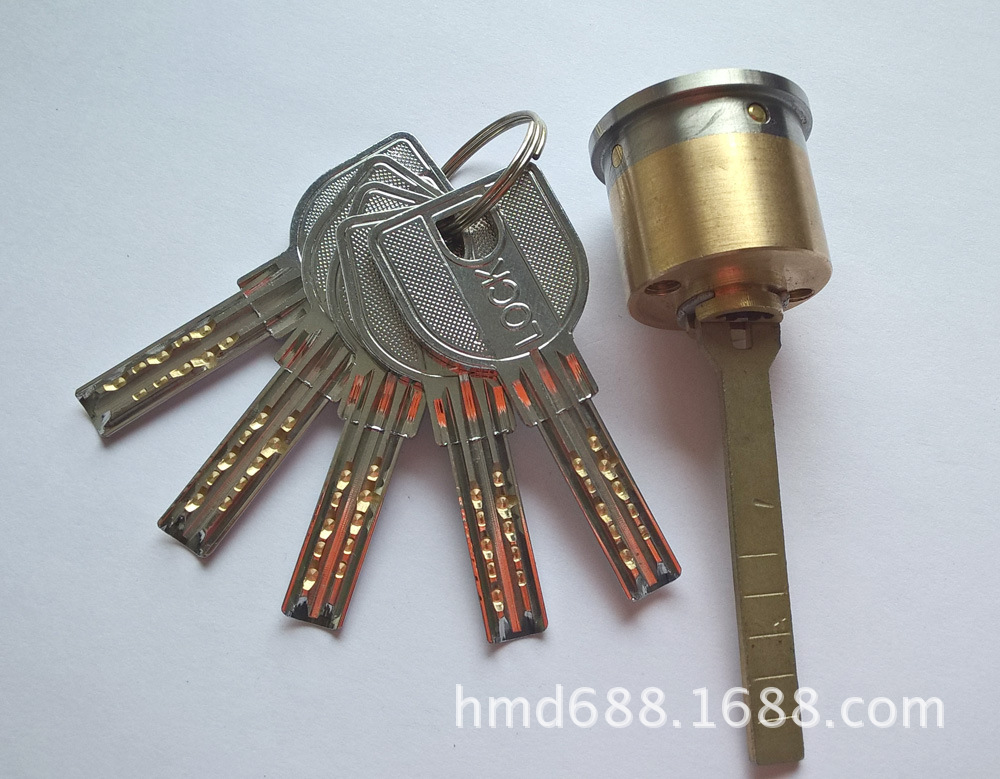 双排珠月牙原子防钻锁芯 不锈钢防钻外装门锁芯锁芯-阿里巴巴