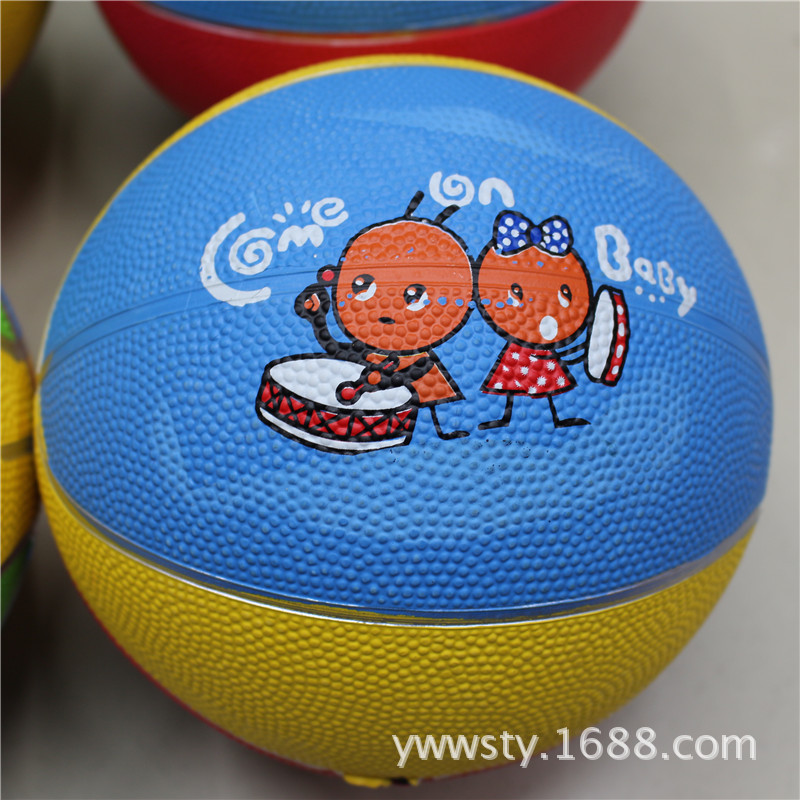 3号篮球儿童篮球/皮球/3号橡胶篮球弹性足/可踢可拍幼儿园用-阿里巴巴