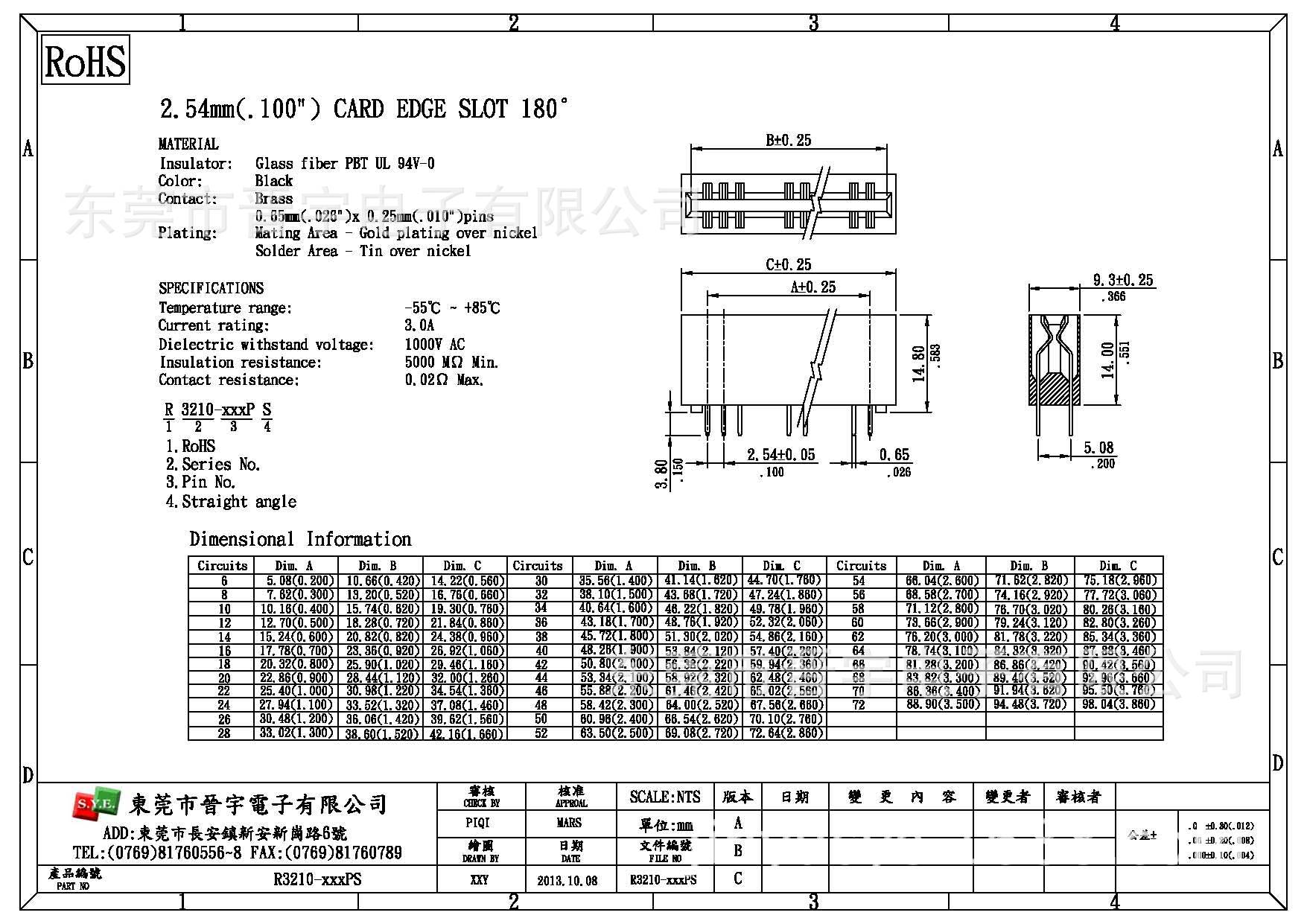 2.54mm CARD EDGE SLOT DIP TYPE金手指连接器板对板厂家直销-阿里巴巴