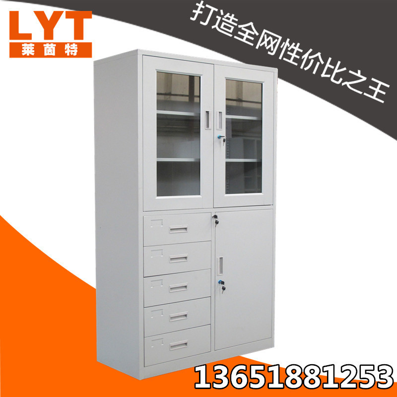 厂家直销 偏五斗开门柜铁皮资料档案柜定制铁文件柜五斗开门柜 - 办公批发网