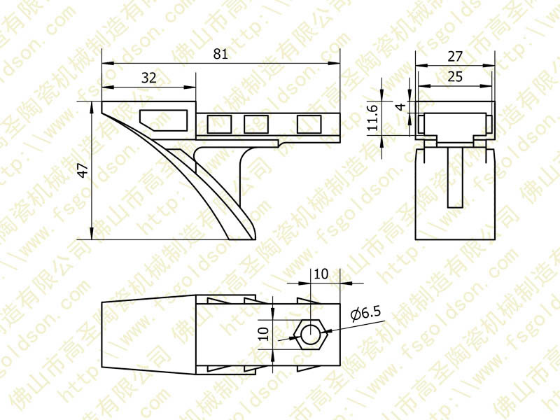 托槽咀（意大利MPS同款，陶瓷施釉线，陶机配件） - 机械设备批发网