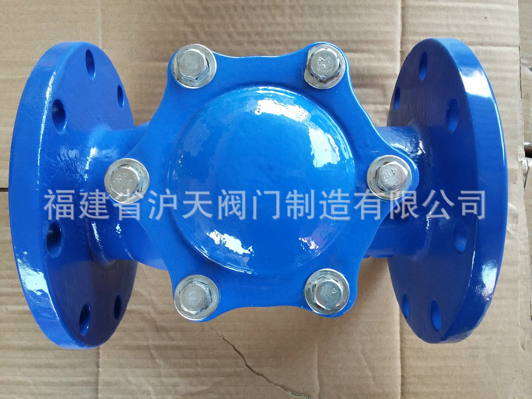 沪天阀门 球墨铸铁污水止回阀 H41X DN150 法兰消声止回阀-阿里巴巴